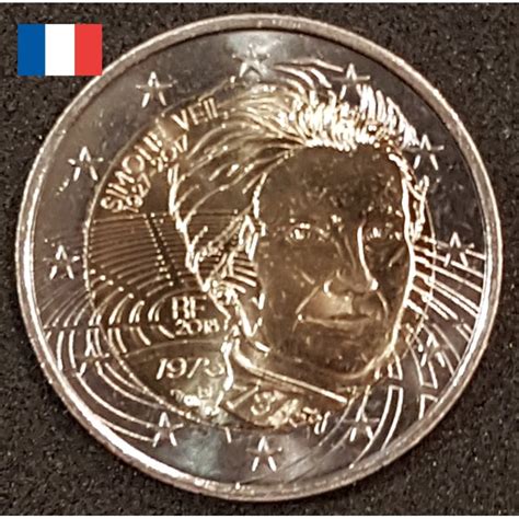 2 euros commémorative France 2018 Simone Veil piece de monnaie
