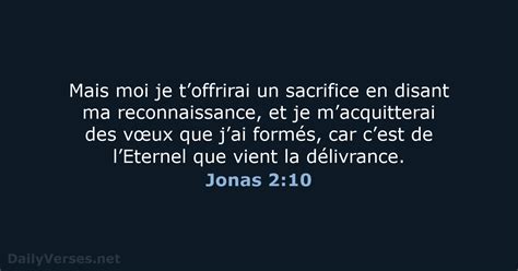22 Janvier 2024 Verset Biblique Du Jour BDS Jonas 2 10
