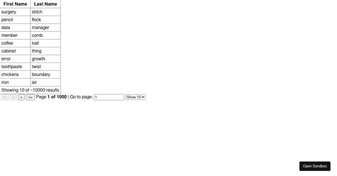 react table pagination and sort forked codesandbox