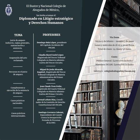 Diplomado en Litigio Estratégico y Derechos Humanos INCAM