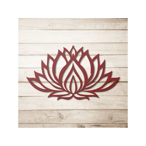 Lotus Flower Large Outdoor Metal Wall Art Garden Sculpture Arte De