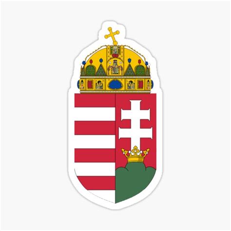 Hungary Coat Of Arms Sticker For Sale By Frogpen Redbubble