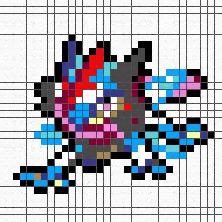 Greninja Ash Pixeleado Pixel Art Perler Beads Pokemon