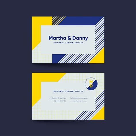 Modèle De Carte De Visite Recto verso Vecteur Premium