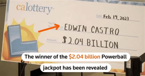 Who Is Edwin Castro Winner Of Record 2 04 Billion Powerball Jackpot