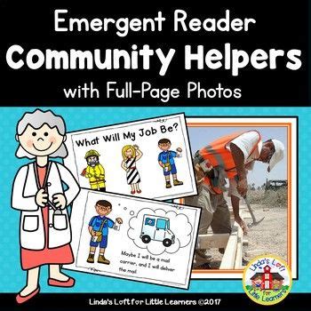 Community Helpers Emergent Reader And Full Page Photos Community