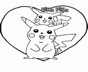 Coloriage Pikachu Mignon Avec Un Coeur Jecolorie The Best Porn Website