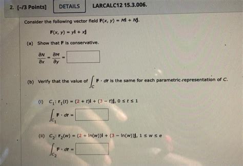 solved consider the following vector field f x y mi nj
