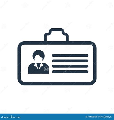 Vector Del Icono De La Tarjeta De La Identificación Aislado En El Fondo