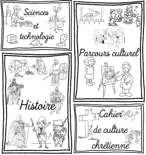 Page De Garde Histoire Pages De Garde Classeur Cm1 Cm2 La Classe De