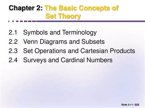 Ppt Chapter The Basic Concepts Of Set Theory Powerpoint