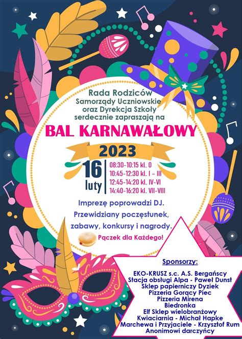 Zaproszenie na BAL KARNAWAŁOWY