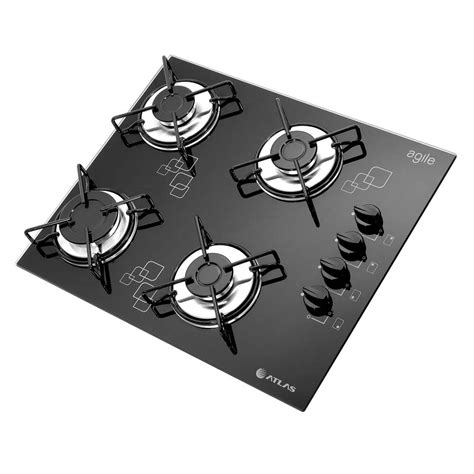 Cooktop a gás 4 Bocas Atlas Agile Acendimento Super Automático e