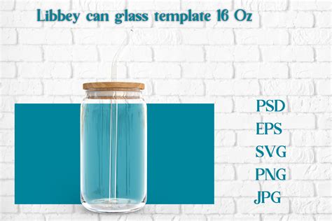 Libbey Can Glass Template Can Glass Wrap 16 Oz By Svetana Studio