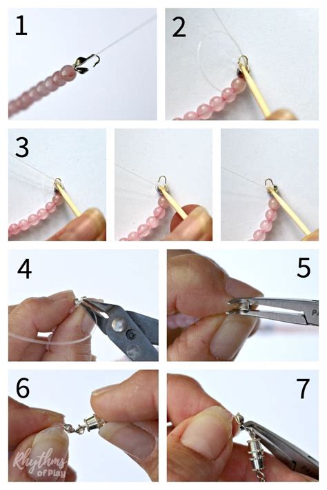 How To Start And Finish A Beaded Necklace Or Bracelet How To Make