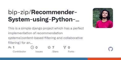 Github Bip Zip Recommender System Using Python This Is A Simple