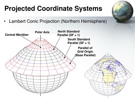 ppt map projections and coordinate systems powerpoint presentation free download id 6013609
