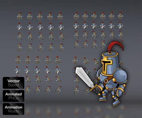 The Knight Free Sprites Sprite Knight Free Game Assets Images And