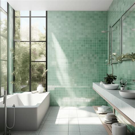 Salle De Bains Vert D Eau Id Es Tendances Copier