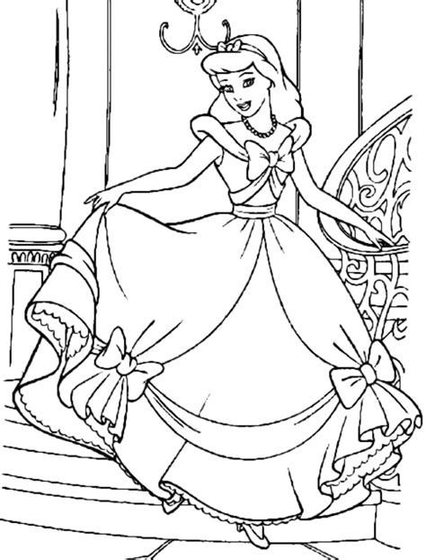 Coloriage Princesse Cendrillon Formidable Dessin Gratuit Imprimer