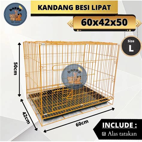 Jual Kandang Besi Lipat Uk 60x42x50 Kandang Kucing Kandang Kelinci