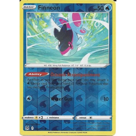 Pokemon Trading Card Game 040 196 Finneon Reverse Holo SWSH 11 Lost