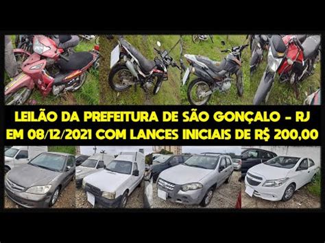LEILÃO DE CARROS E MOTOS EM SÃO GONÇALO RJ LANCES INICIAIS DE R