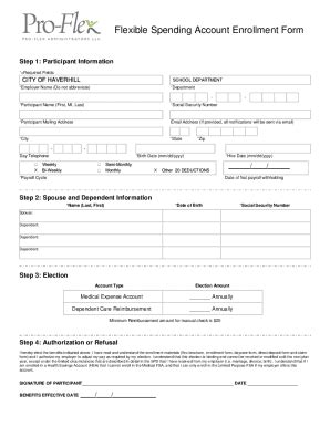 Fillable Online 2023 Flexible Spending Account Enrollment Form Fax