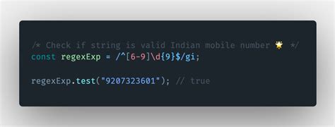how to check if a string is a valid indian mobile number in javascript melvin george