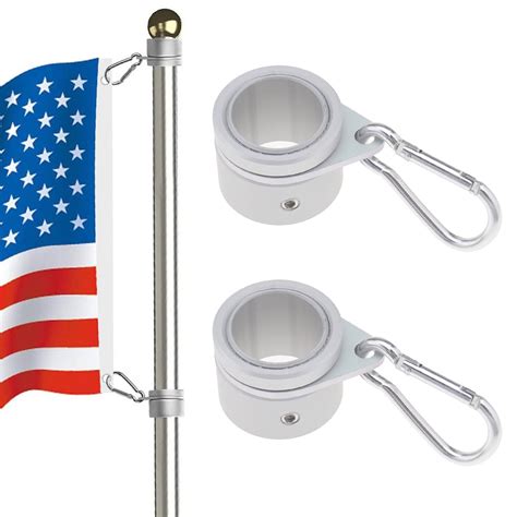 Non Tangle Flagpole Rotating Rings Aluminum Flag Pole Mount With Metal
