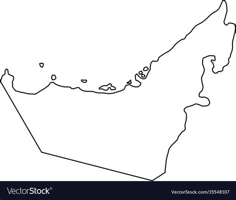 Vector Map Of The United Arab Emirates Outline Free Vector Maps The