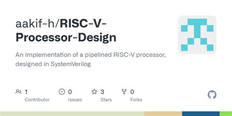 github aakif h risc v processor design an implementation of a pipelined risc v processor