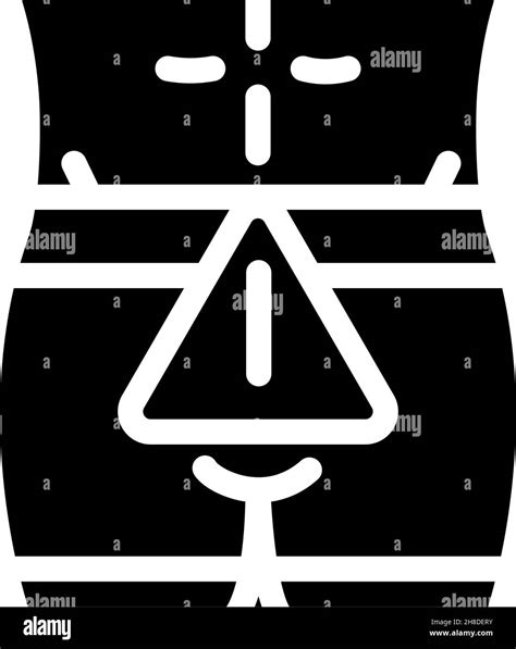 Sexuell übertragbare Krankheit Glyphen Symbol Vektor Illustration Stock