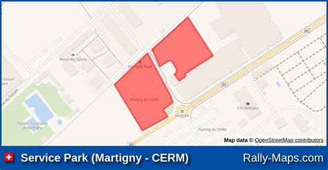 Service Park Martigny CERM Stage Map Rallye International Du