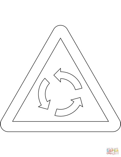 Dibujo de Señales de tráfico en España Intersección con circulación