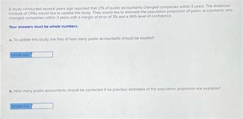 Solved A Study Conducted Several Years Ago Reported That 21 Chegg