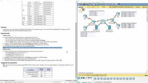 CCNA V6 Packet Tracer 7 3 1 2 Skills Integration Challenge YouTube
