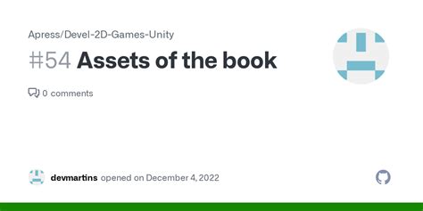 Assets Of The Book Issue 54 Apress Devel 2D Games Unity GitHub