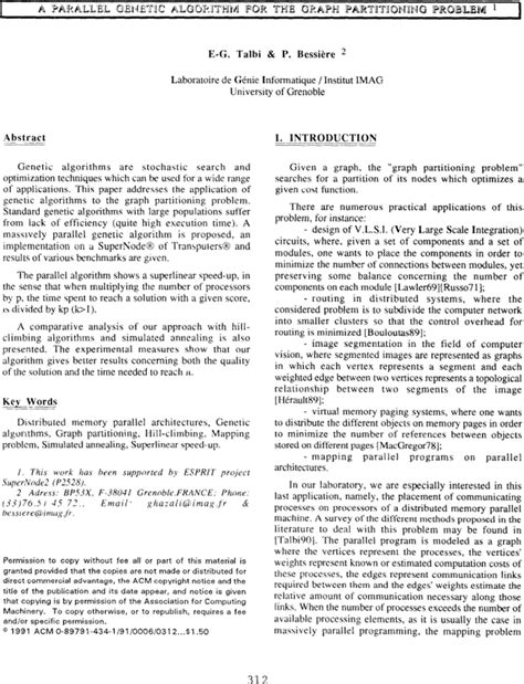 a parallel genetic algorithm for the graph partitioning problem proceedings of the 5th