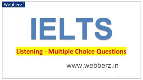 IELTS Listening Multiple Choice Questions YouTube