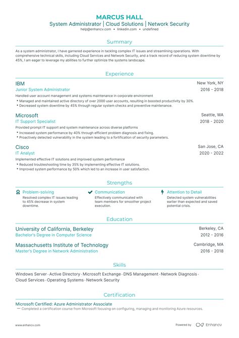 5 Entry Level System Administrator Resume Examples Guide For 2024