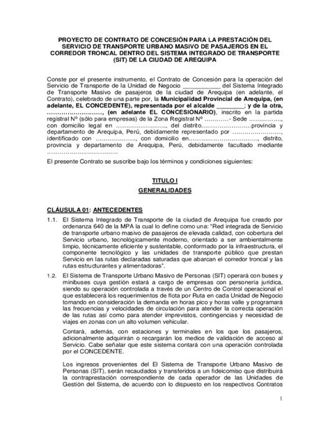 Completable En línea proyecto de contrato de concesin para la prestacin
