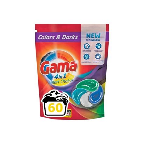 Gama Colors Darks Kapsułki do Prania 4w1 60szt do koloru i ciemnego