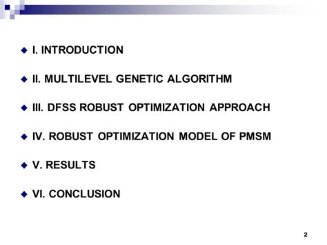 1 robust multilevel optimization of pmsm using design for six sigma ieee transactions on