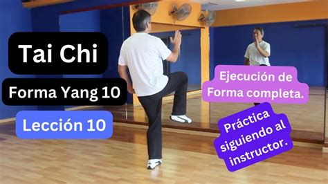 Tai Chi Lección 10 Forma Yang 10 movimientos Forma completa Siga al