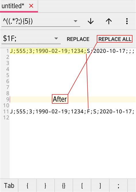 Regex Add New Field Between Semicolon Separators Notepad Stack