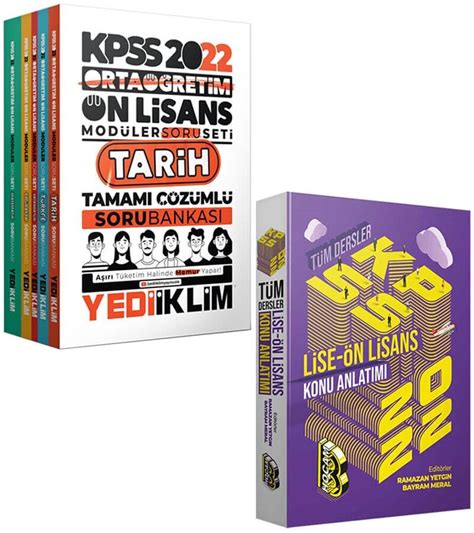 Yediiklim 2022 KPSS Ortaöğretim Ön Lisans GY GK Modüler Set Benim Hocam