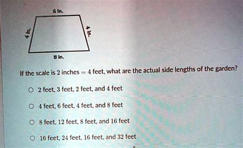 SOLVED 6 In 4 In 4 In 8 In If The Scale Is 2 Inches 4 Feet