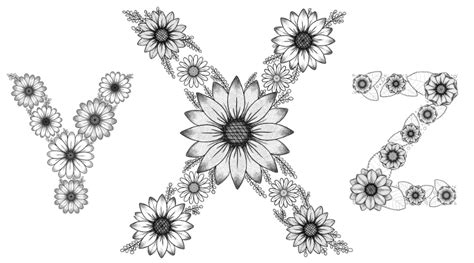 Floral Letter Coloring Page Pdf Printables Joy In Crafting