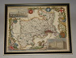 ORIGINAL HAND COLOURED ENGRAVED MAP OF MIDDLESEX From The English